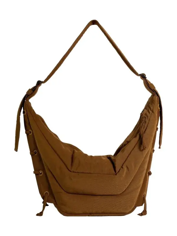 LEMAIRE Quilted Lace-up Shoulder Bag - Tan