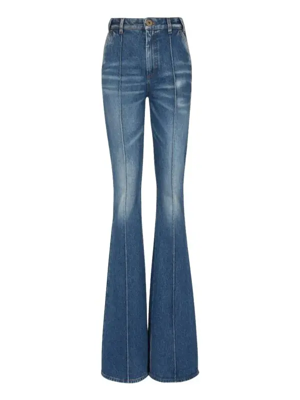 Balmain Flared Denim Jeans - Blue