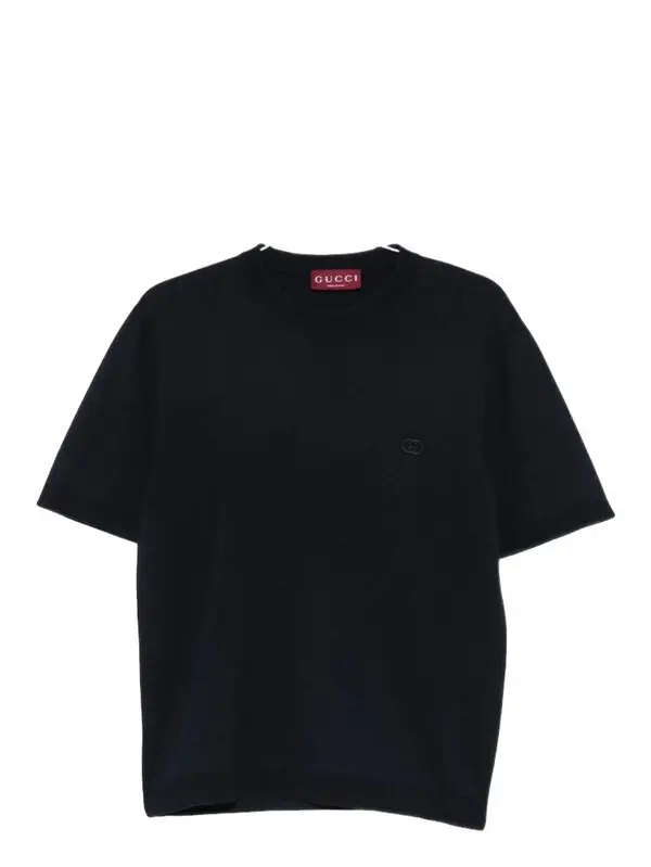Gucci Silk Cotton T-shirt With Embroidery - Black