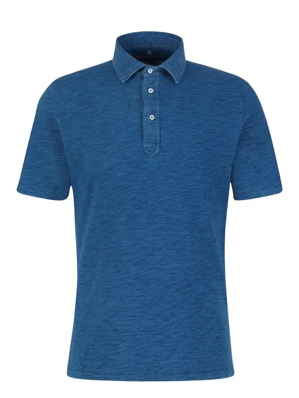Brunello Cucinelli Short-sleeved Polo Shirt - Blue
