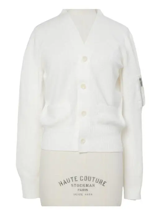 Sacai Zip Detailed Buttoned Cardigan - Off White