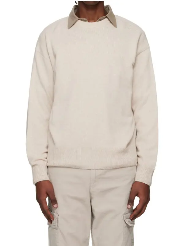 Hugo Boss Wool Crew Neck Sweater - Light White