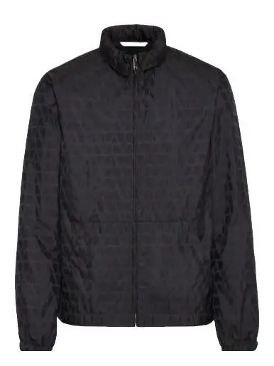 Valentino Garavani Toile Iconographe Windbreaker Jacket - Black