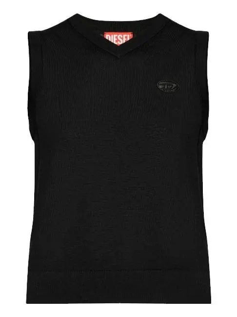 DIESEL® V-neck Knitted Vest - Black