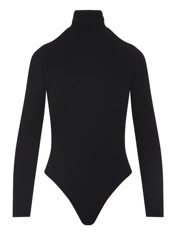 Alaïa Fluid Jersey Heart Bodysuit - Black