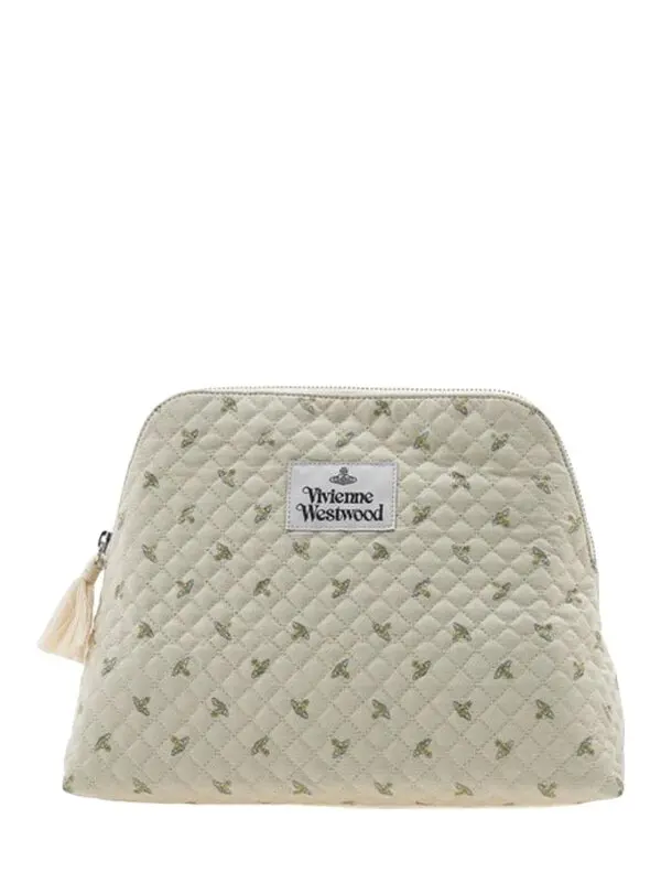 VIVIENNE WESTWOOD Quilted Logo Handheld Bag - Nude