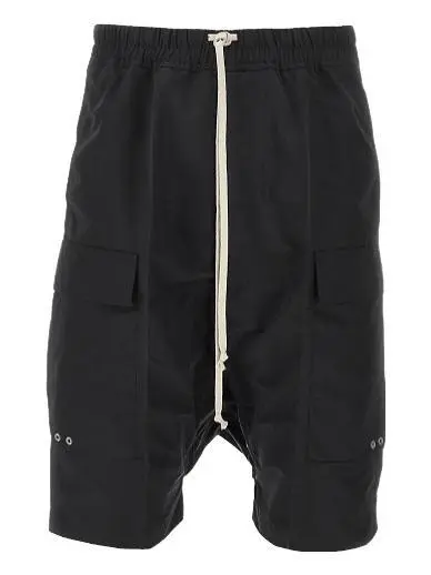 Rick Owens Cargo Drawstring Shorts - Black