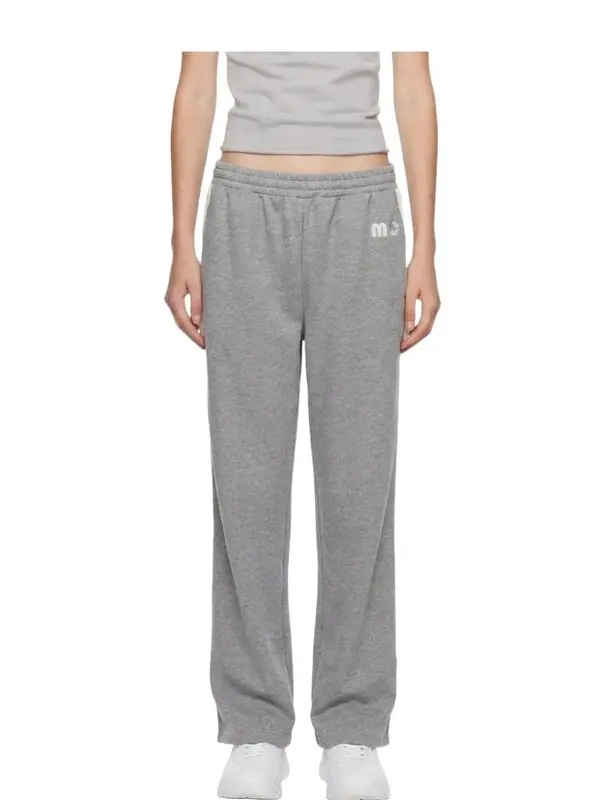 Marissa Chiara Elastic Waist Striped Sweatpants - Grey