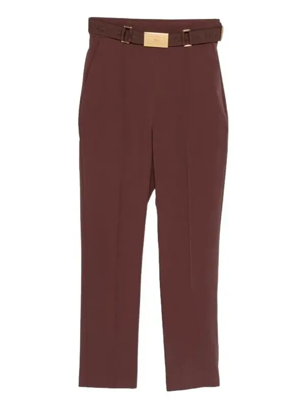 Elisabetta Franchi Belted Trousers - Red