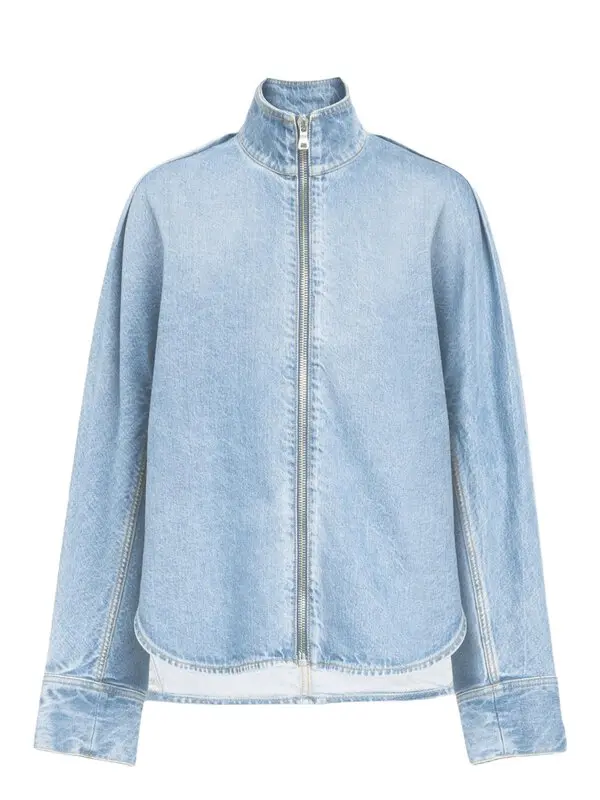Alaïa Zipped Denim Shirt - Blue
