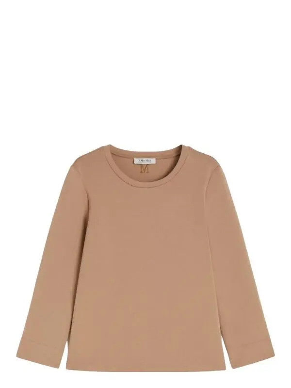 Max Mara Long Sleeve Scuba Jersey T-shirt - Beige