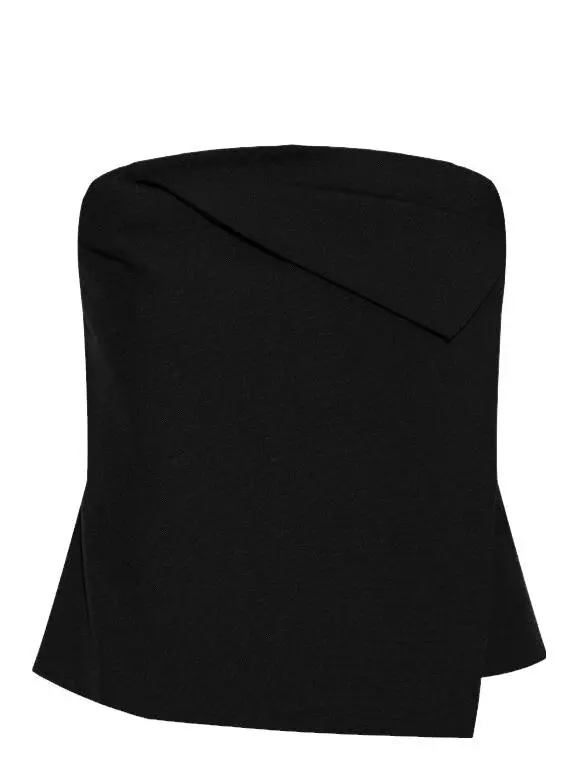 Officine Générale Noelia Strapless Asymmetric Top - Black