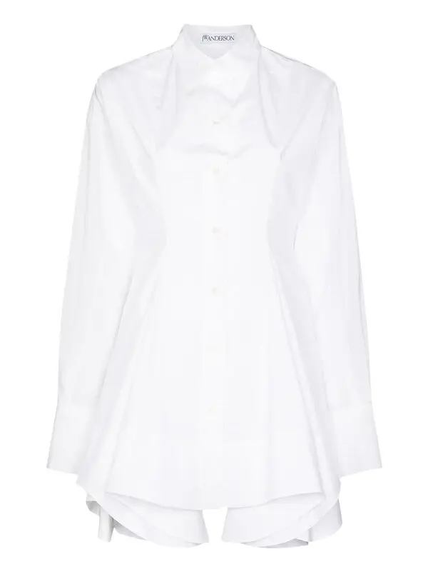 J.W.ANDERSON Fitted Waisted Flared Tunic Shirt - White
