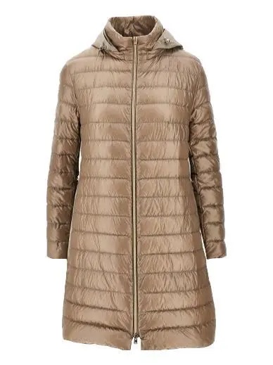 Herno Long-sleeved Hooded Jacket - Nude