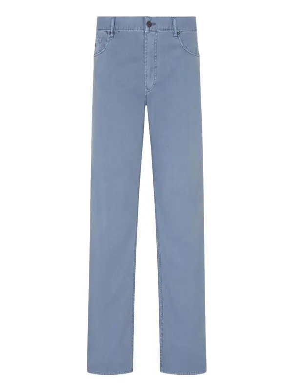 Emporio Armani Cotton Trousers - Blue