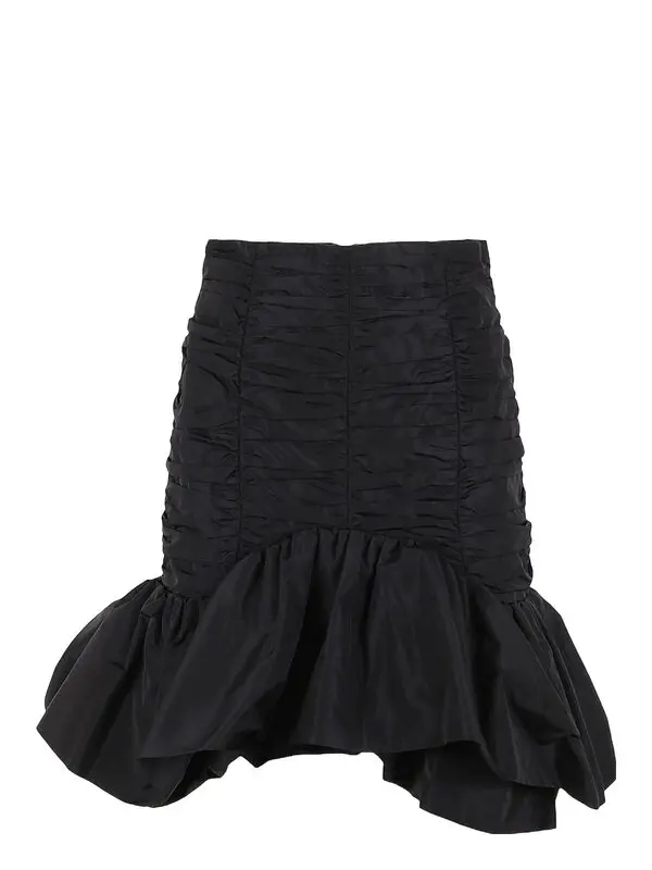 PATOU Ruched Ruffle Mini Skirt - Black