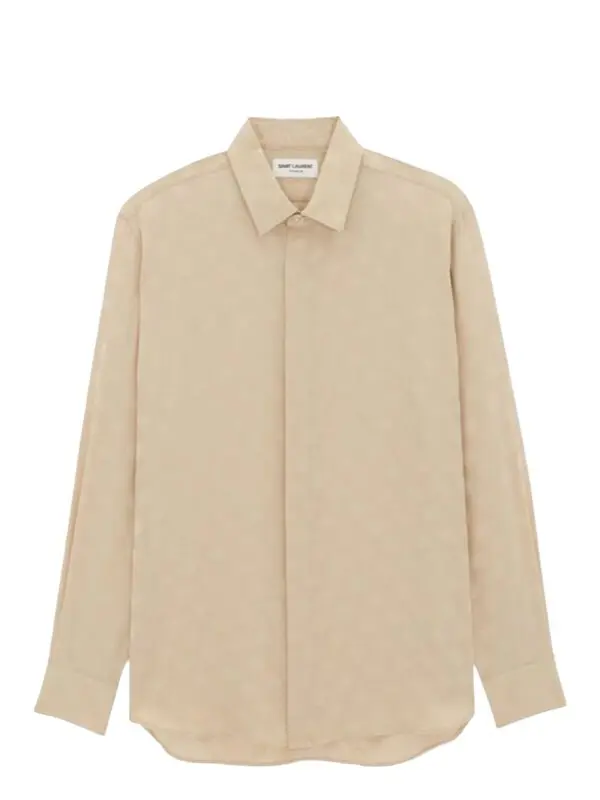 Saint Laurent Dotted Long-sleeved Shirt - No