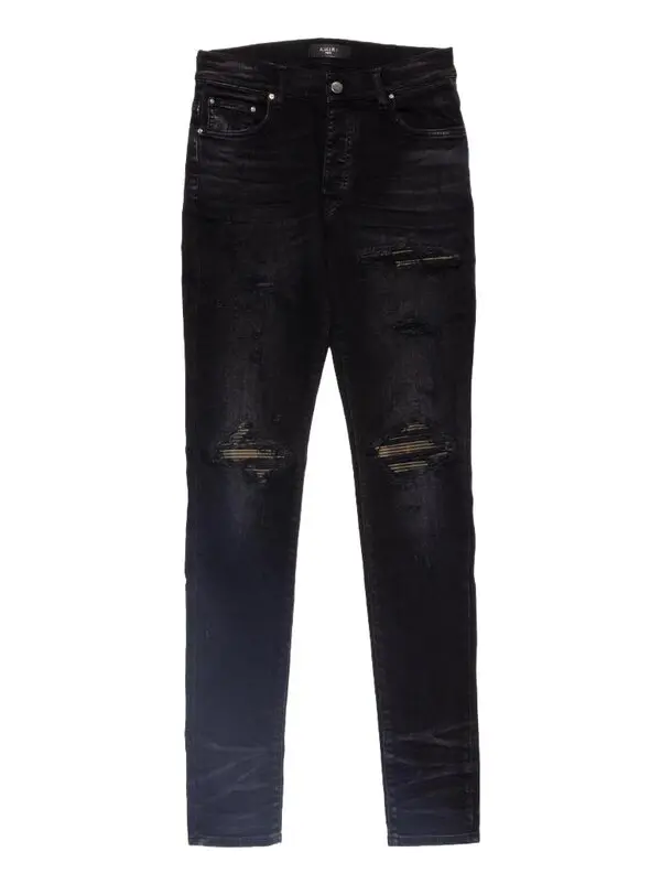 Amiri Distressed Skinny Jeans - Black