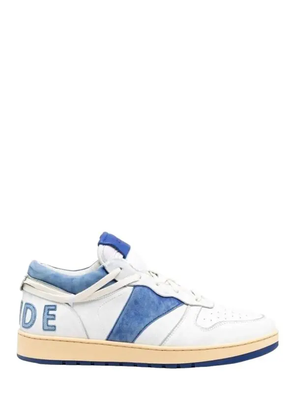 Rhude Logo-lettering Lace-up Sneakers - White