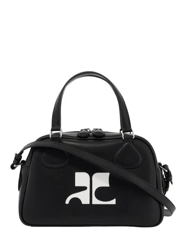 COURREGES Courrèges Reissue Logo Patch Bowling Bag - Black