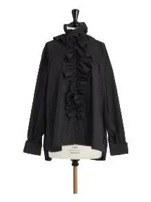 Dior Blouse With Removable Ruched Collar - Black