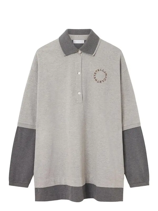 Stella McCartney Logo Panel Rugby Shirt - Grey