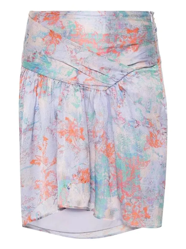 IRO PARIS Printed Midi Skirt - White