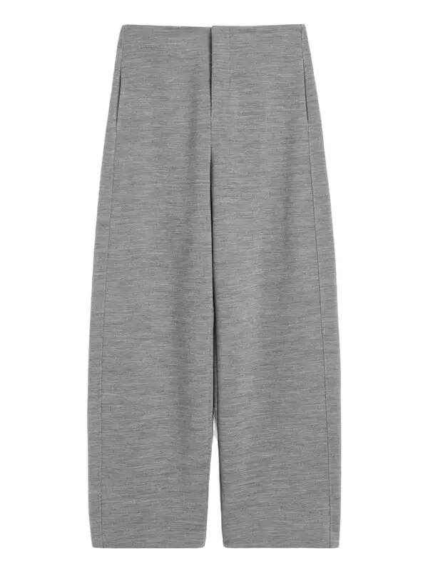 Max Mara High-waisted Trousers - Light Gray