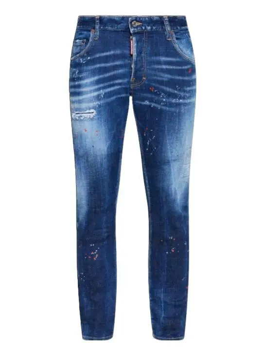 Dsquared2 Distressed Skater Jeans - Navy Blue