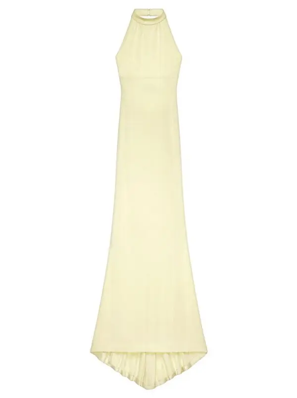 Givenchy Halterneck Mermaid Gown - Light Lemon Yellow