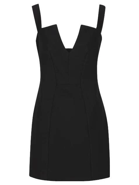 Givenchy V-neck Mini Dress - Black