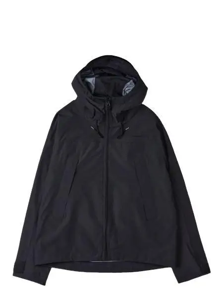 TEN C Hooded Long Sleeve Casual Jacket - Black