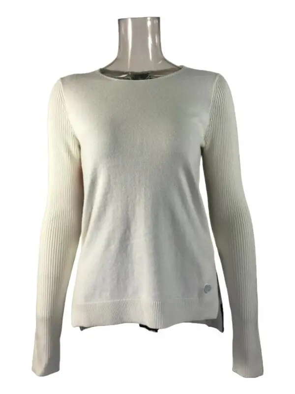 Emporio Armani Round Neck Long Sleeve Sweater - Gray