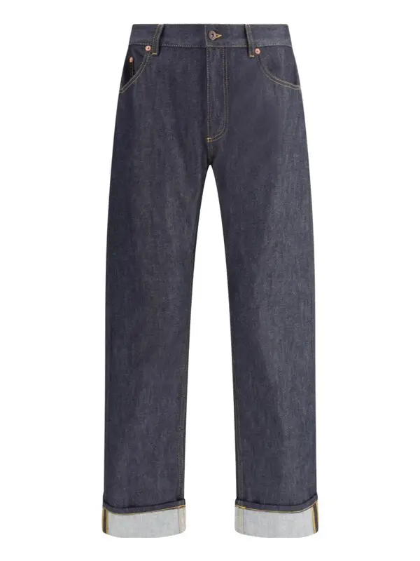Bottega Veneta Raw Indigo Straight-leg Jeans - Black