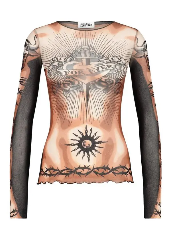 JEAN PAUL GAULTIER Long-sleeved T-shirt - Brown