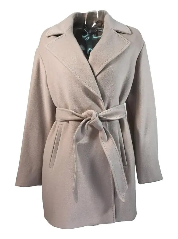Max Mara Waist-laced Coat - Gray