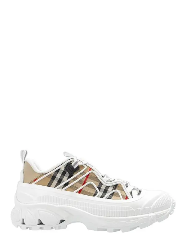 Burberry Arthur Vintage Check Sneakers - White
