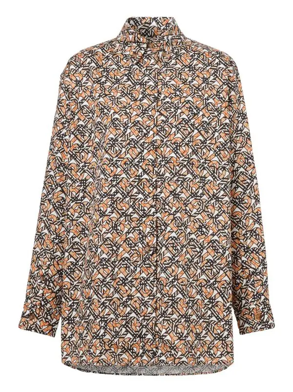 Burberry Monogram Print Long Sleeve Shirt - Multicolor