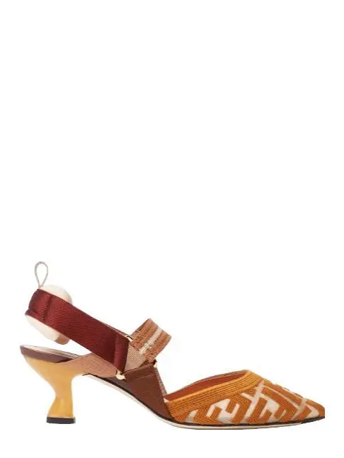 Fendi Colibrì Slingback Pointed-toe Pumps - Pink