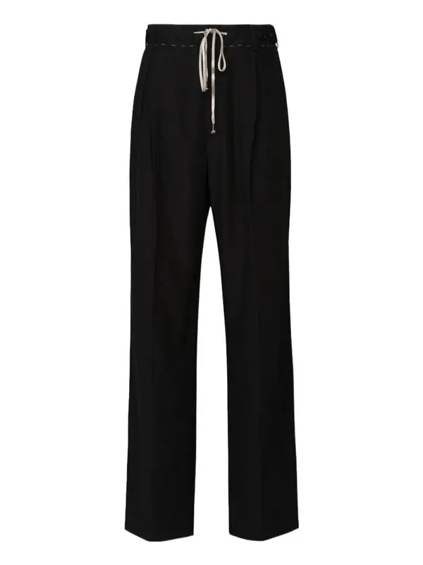 MAISON MARGIELA High-waist Straight-leg Drawstring Trousers - Black