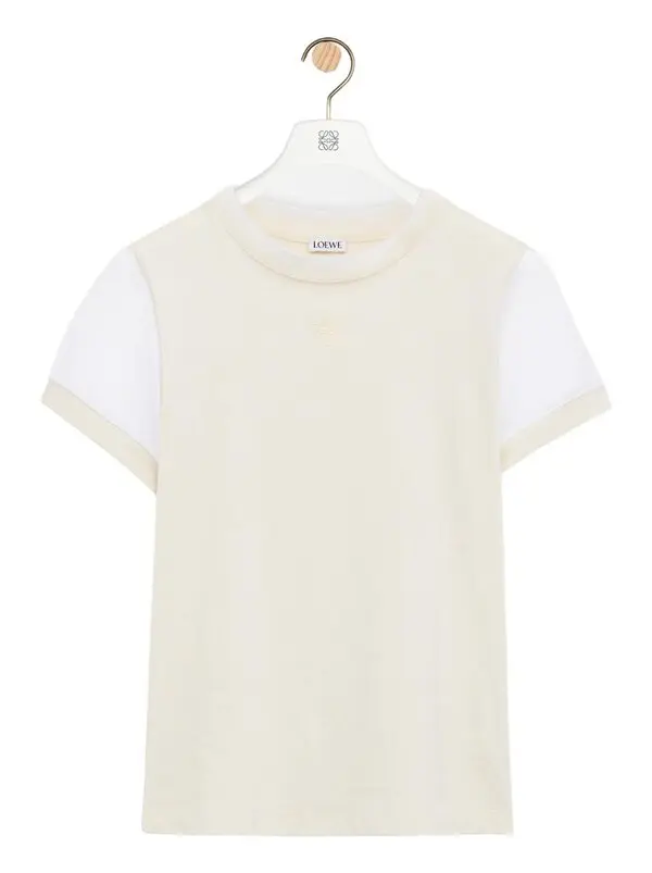 Loewe Small Fit T-shirt In Cotton Blend - Vanilla