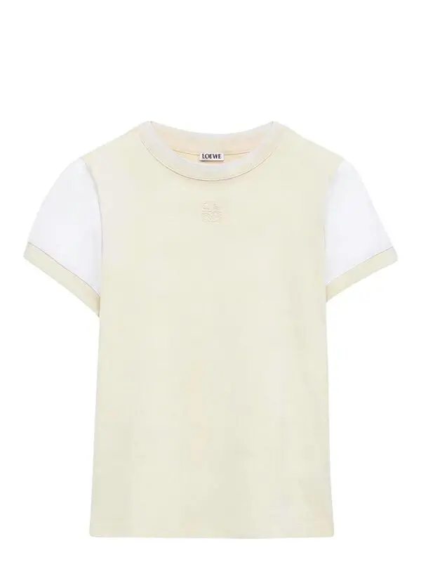 Loewe Small Fit T-shirt In Cotton Blend - Vanilla