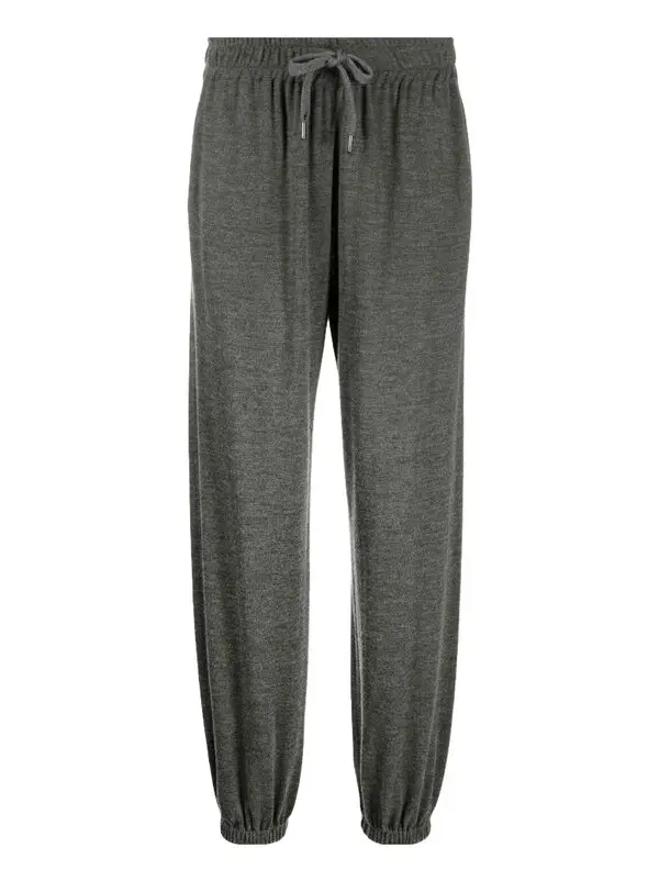 Brunello Cucinelli Mélange Effect Drawstring Track Pants - Black