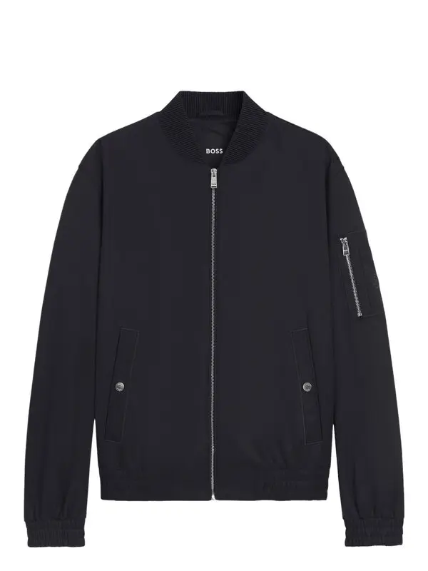 Hugo Boss Zip-up Bomber Jacket - Black