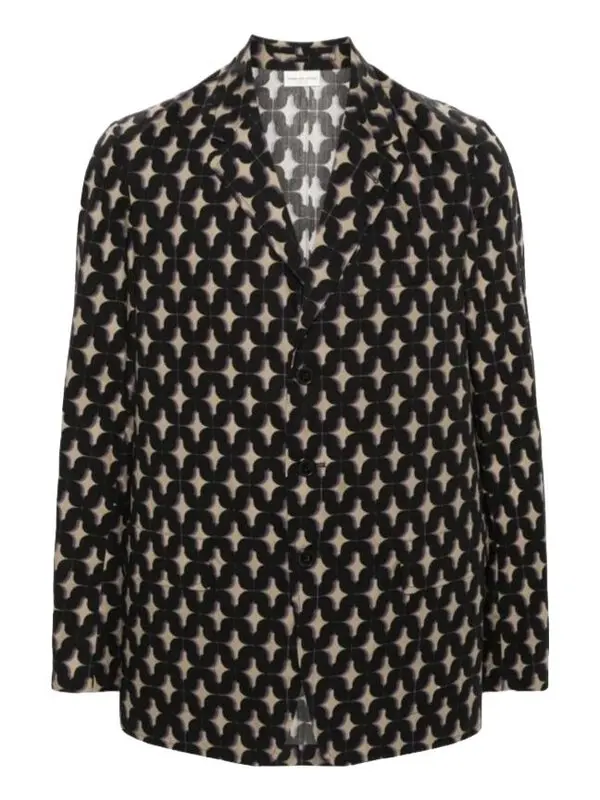 Dries Van Noten Long-sleeved Blazer - Black