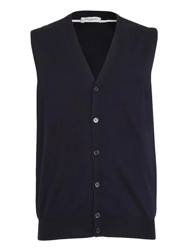 PAOLO PECORA Knitted Vest - Black