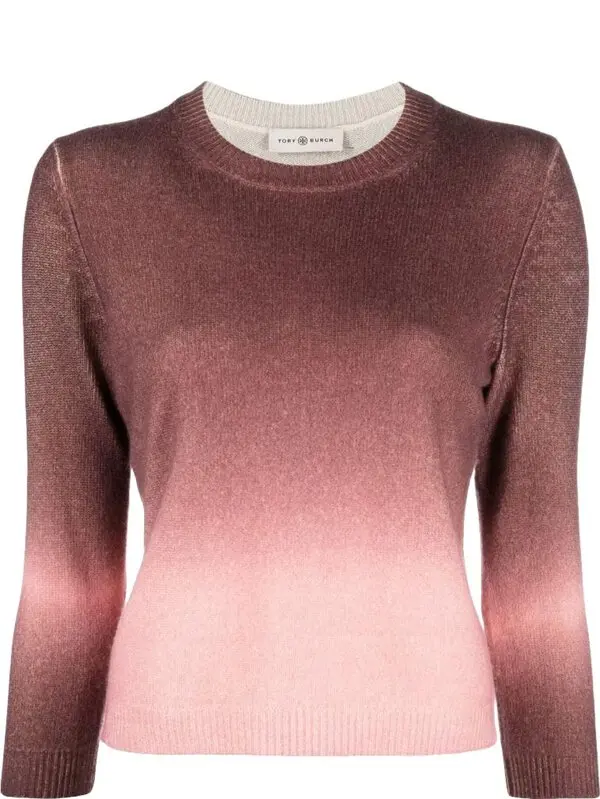 Tory Burch Shaded Effect Knitted Jumper - Pink