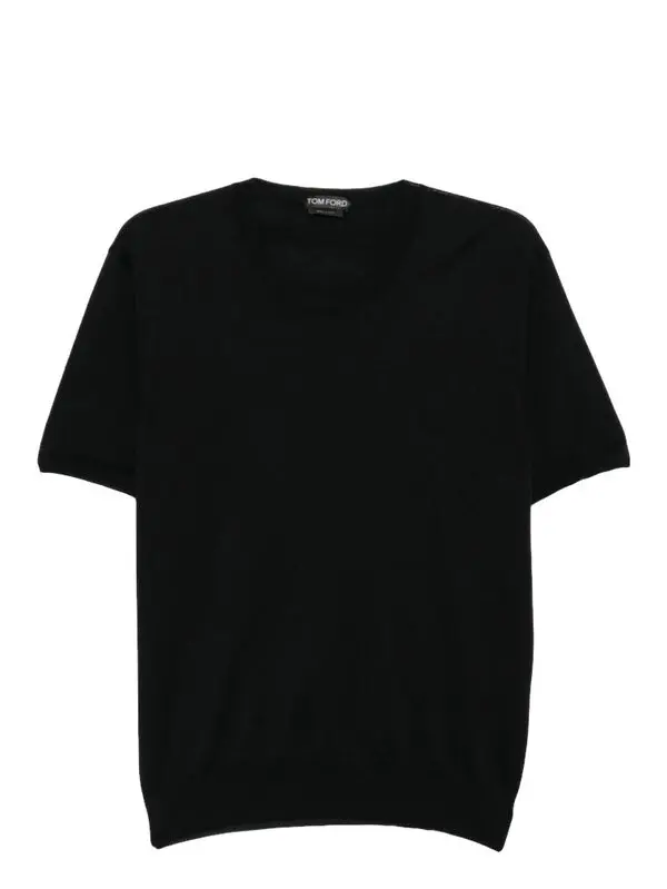 TOM FORD Short Sleeve Knit Top - Black