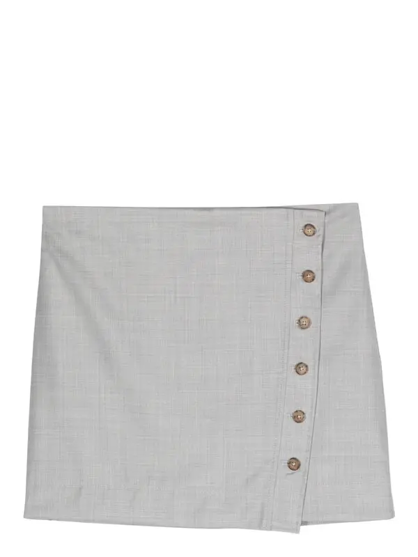 LOULOU STUDIO Mahaz Virgin Wool Mini Skirt - Gray