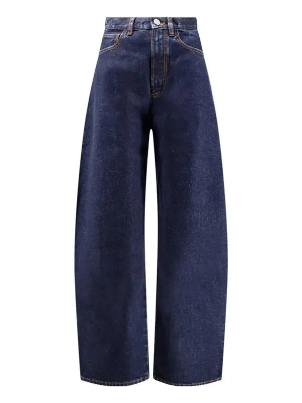 Alaïa Belt Loop Jeans Wide Leg - Blue